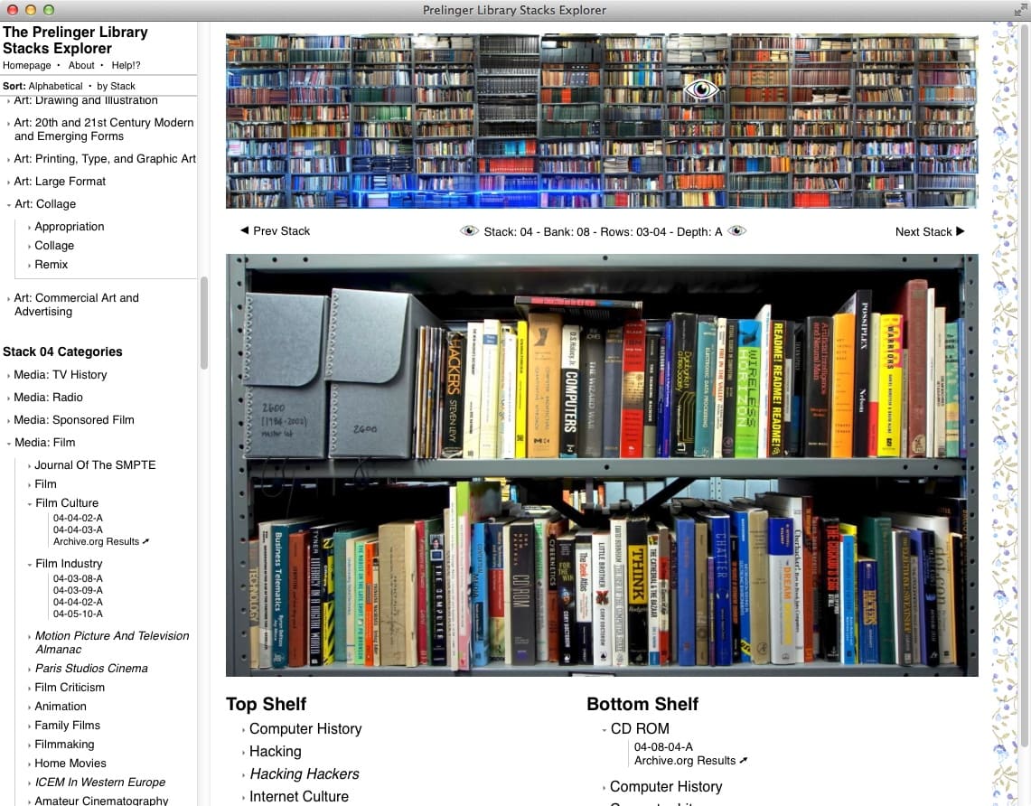 Introducing the Stacks Explorer – Prelinger Library